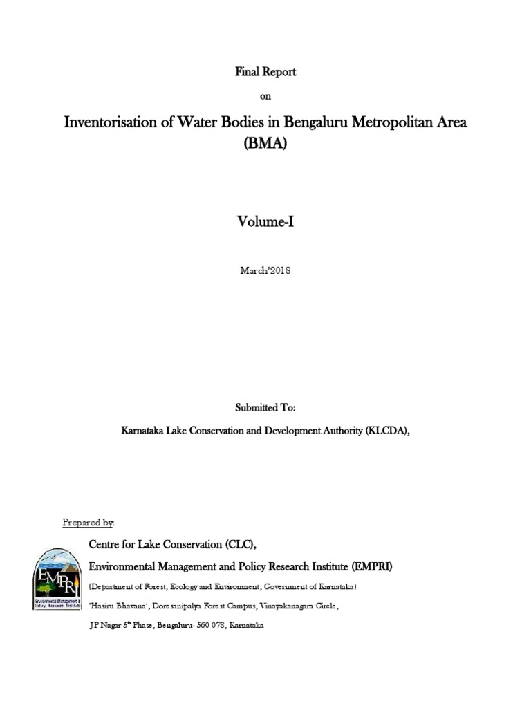 BMA Vol-I | PDF | Lake | Temperate Climate