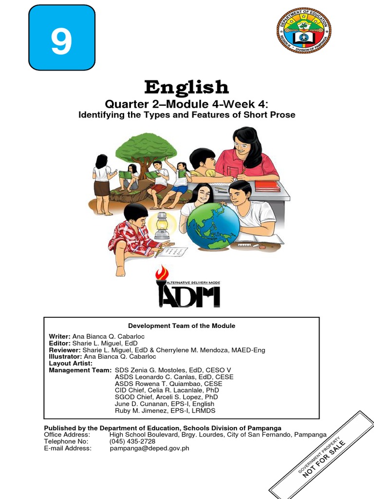 English9 Q2 Mod4 Identifying The Types and Features of Short Prose 1 | PDF | Narration | Narrative