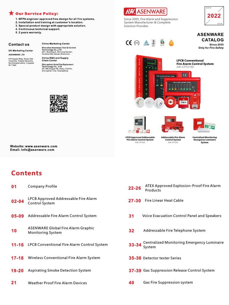 Brosur ASENWARE Fire Alarm System Fire Suppression and Fighting System ...