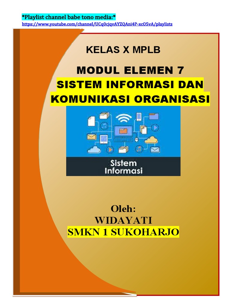 WIDAYATI Materi Dasar-Dasar MPLB Elemen 7 Full Sistem Informasi Manajemen Dan Komunikasi Kantor ...