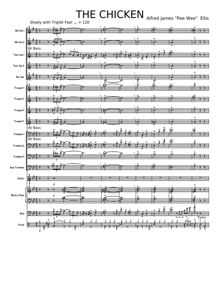 The Chicken - JAZZ - Alfred James Ellis - Full Big Band Score | PDF