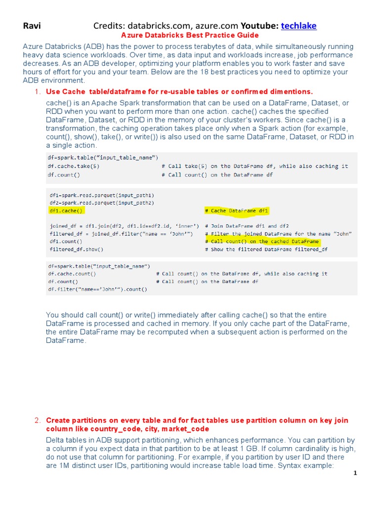 Databricks Raveendra 1668569836 | PDF | Software Development | Computer Architecture