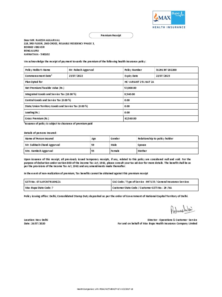 Health Companion UIN: IRDAI/HLT/MBHI/P-H/V.III/2/2017-18 | PDF ...