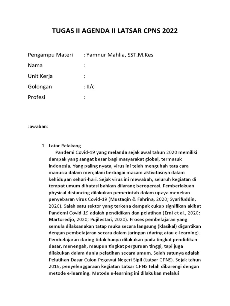Tugas 2 Agenda 2 Nilai-Nilai Dasar PNS | PDF