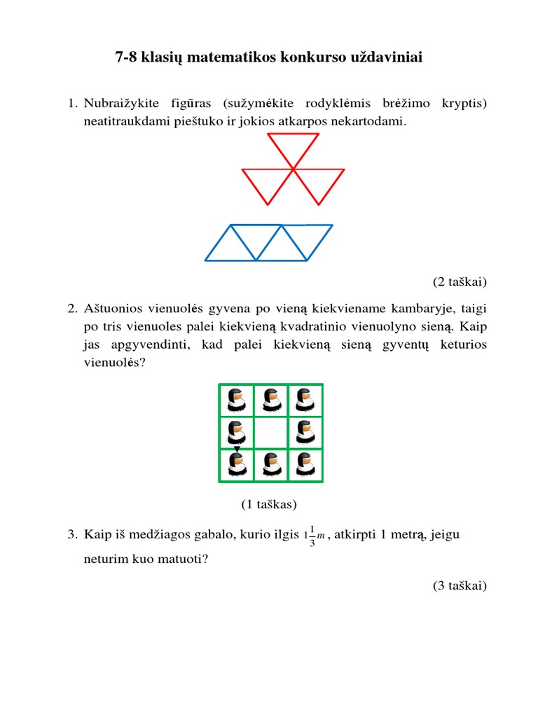 725 - 7-8 Klases Matematikos Uzduotis | PDF