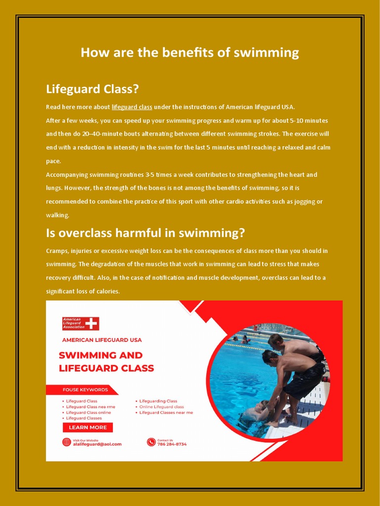 How Are The Benefits of Swimming | PDF
