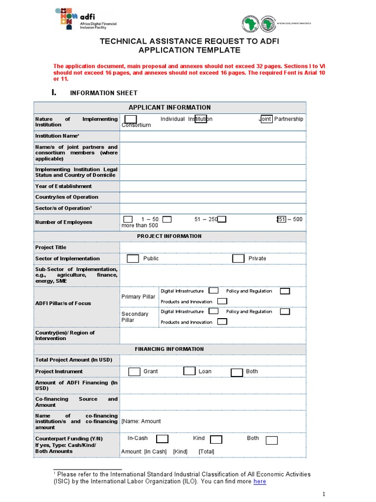 Adfi Call For Proposals 2023 Application Template en | PDF | Risk ...