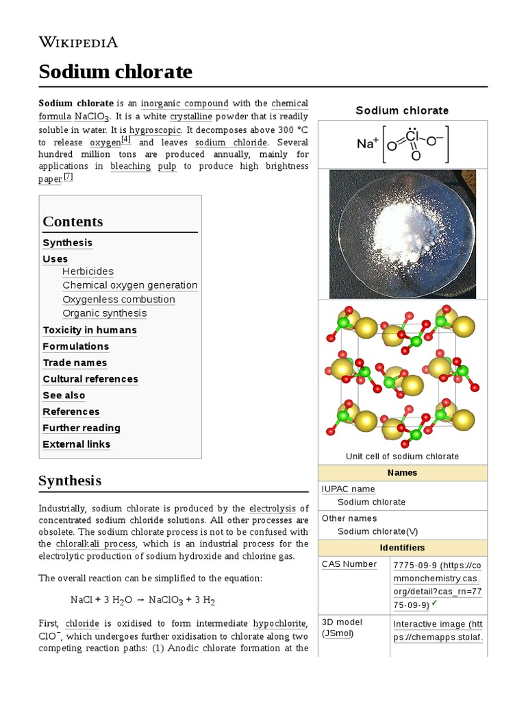 Sodium Chlorate | PDF