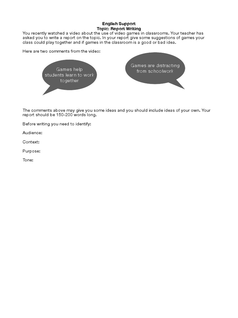 Report Writing Video Games | PDF