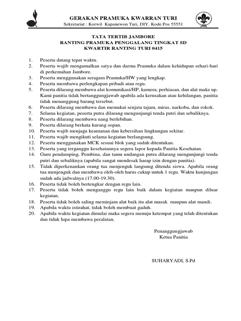 Tata Tertib Jambore | PDF