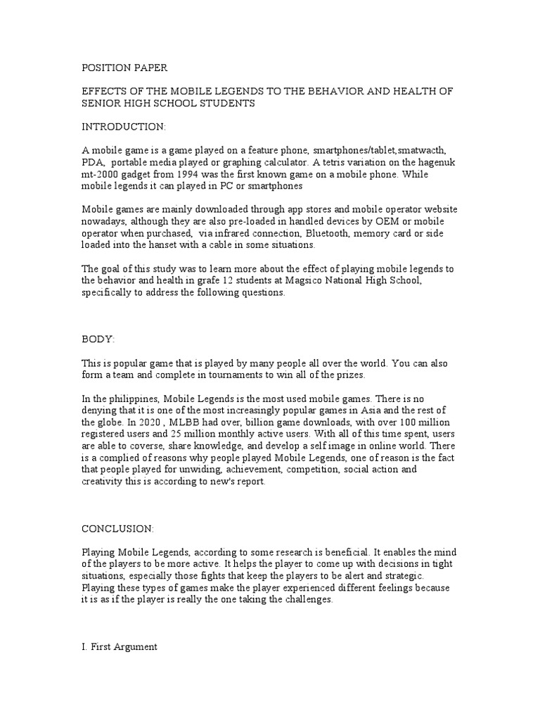 Position Paper | PDF