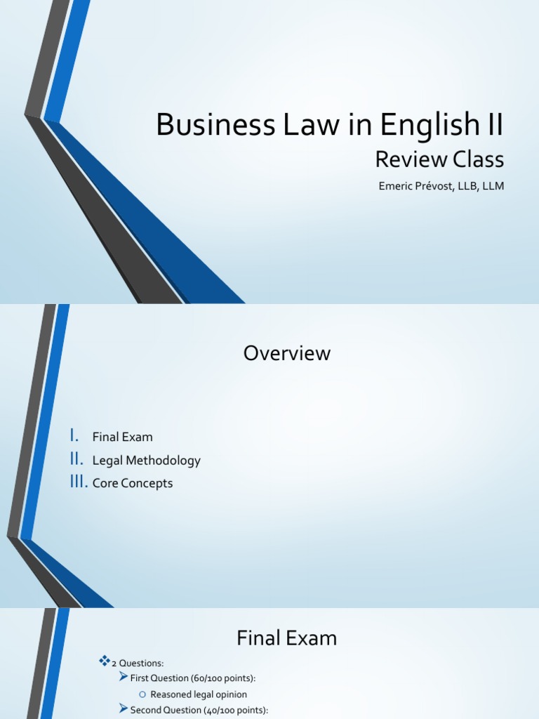 Presentation - Review Class IBL II | PDF | Choice Of Law | Common Law