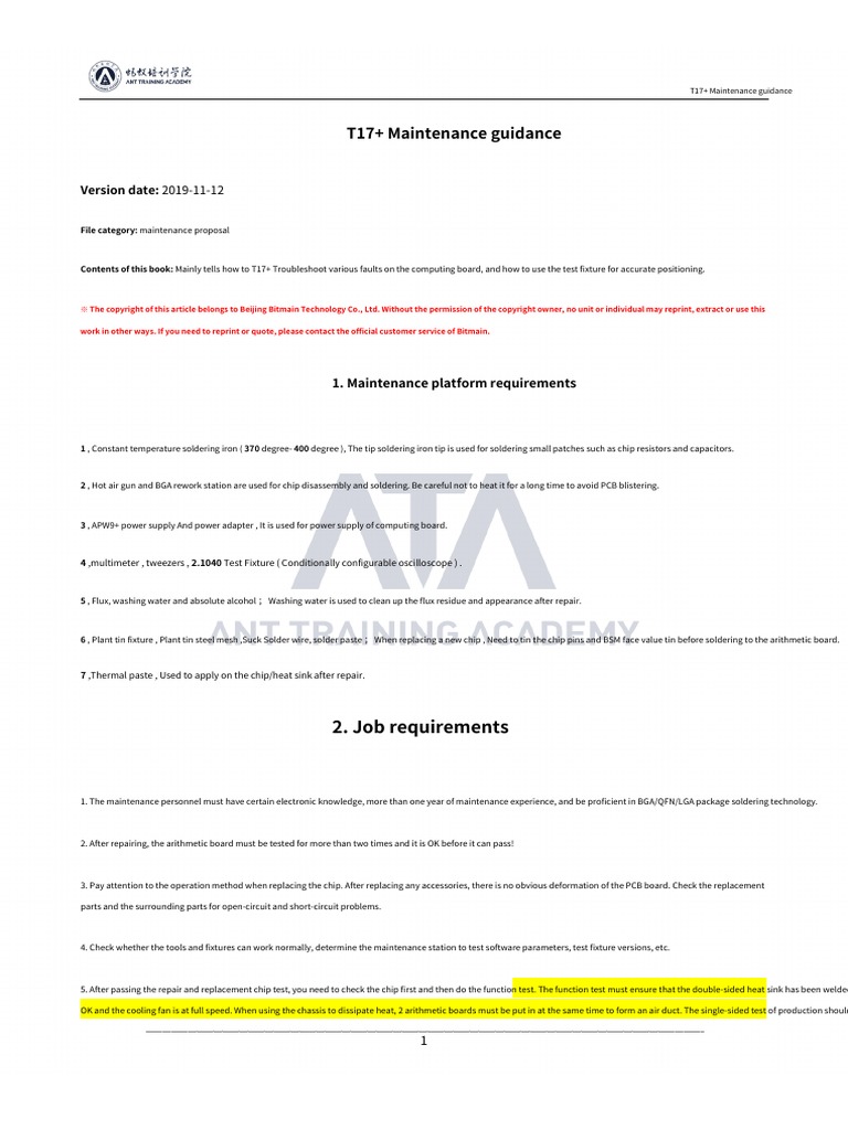 Antminer T17plus Hash Board Repair Guide - ZH CN - en | PDF | Soldering ...