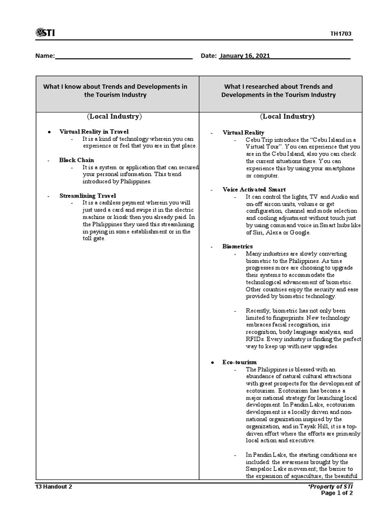 6 (Parallel Activity) | PDF | Biometrics | Tourism