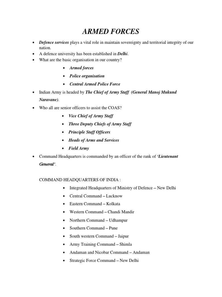 Armed Forces | PDF | Military | Military Units And Formations