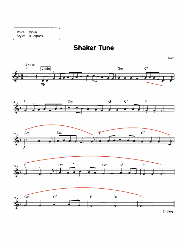 Keyboard Piece - Shaker Tune | PDF