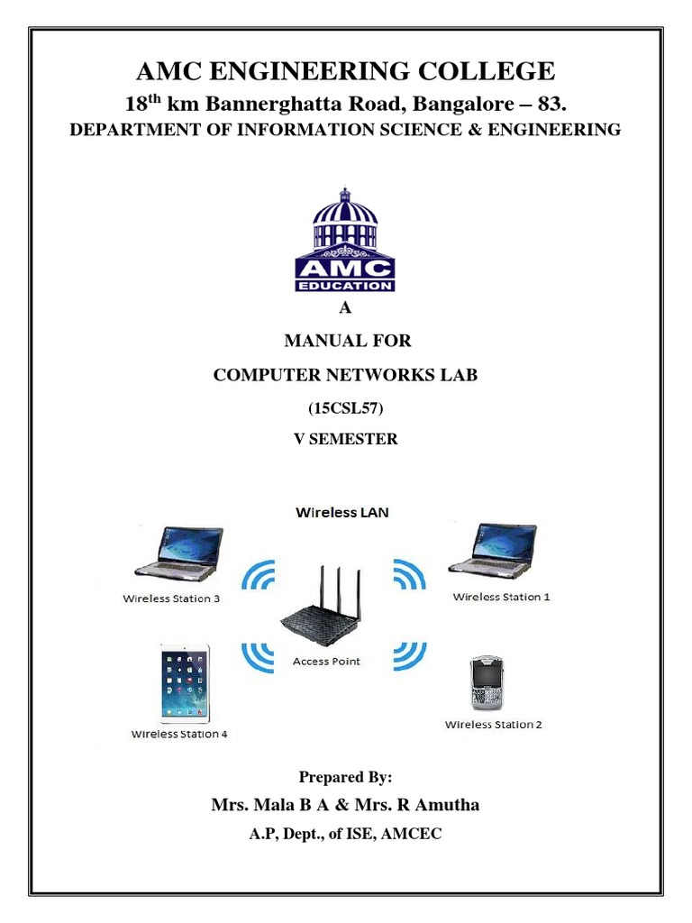 CN Lab Manual FINAL 2018 | PDF | Engineering | Transmission Control Protocol