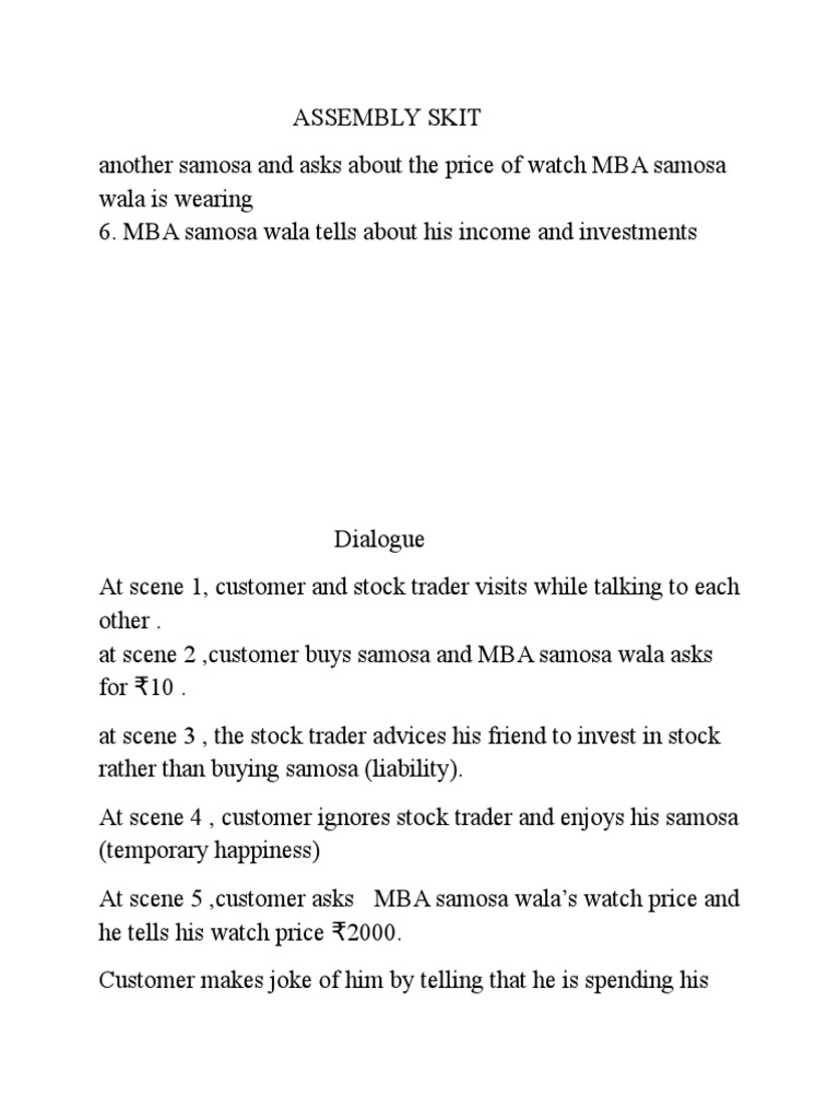 Assembly Skit | PDF