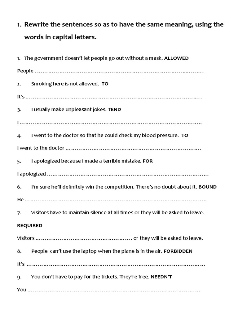 Jazmin Velazquez Notthoff - B2 FIRST - VERB PATTERNS - PRACTICE III ...