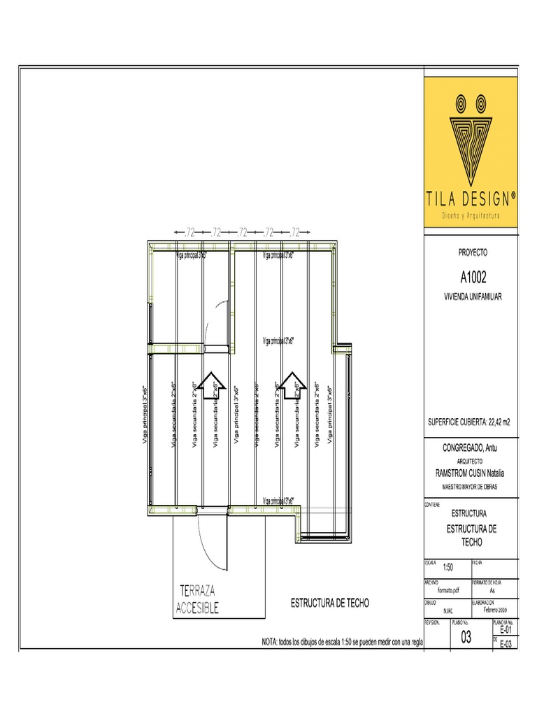 Viga Principal 3"x6" Viga Principal 3"x6" Proyecto: Estructura de Techo ...