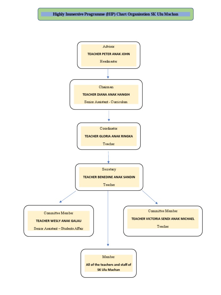 Carta Organisasi Highly Immersive Programme | PDF
