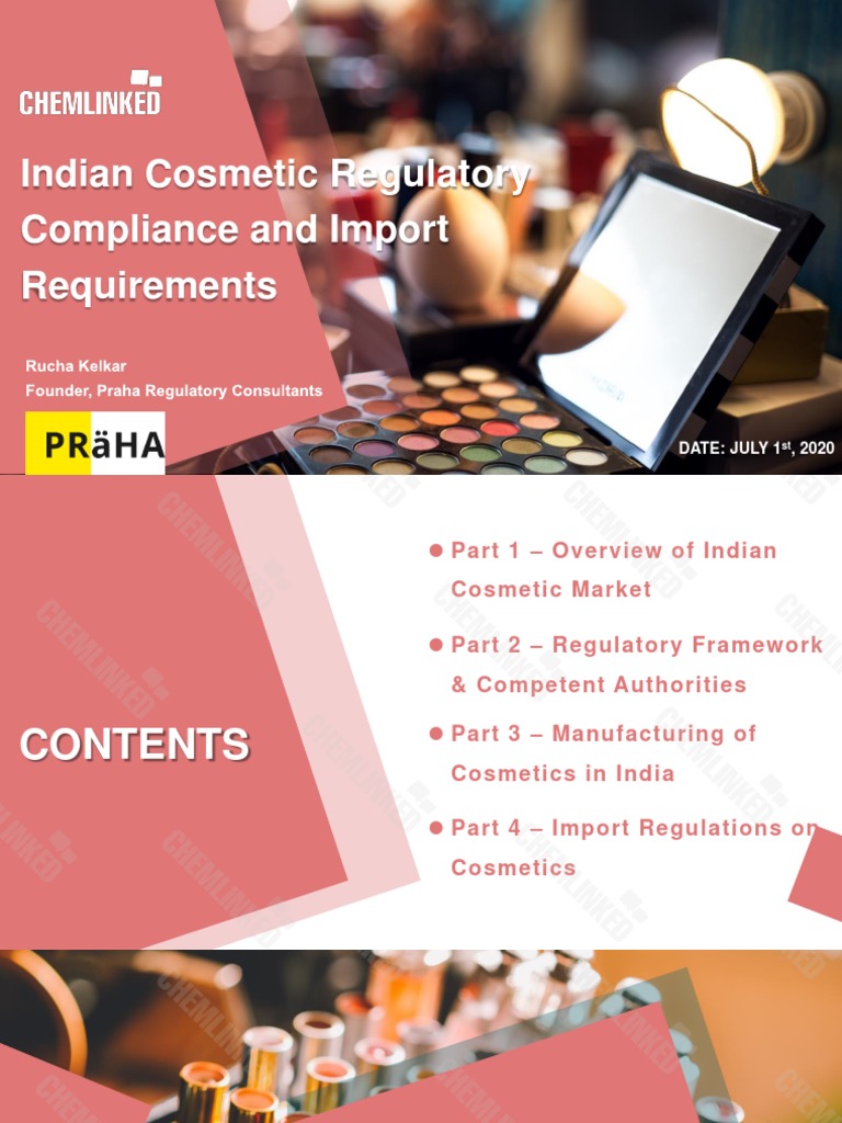 Indian Cosmetic Regulatory Compliance and Import Requirements Rucha ...