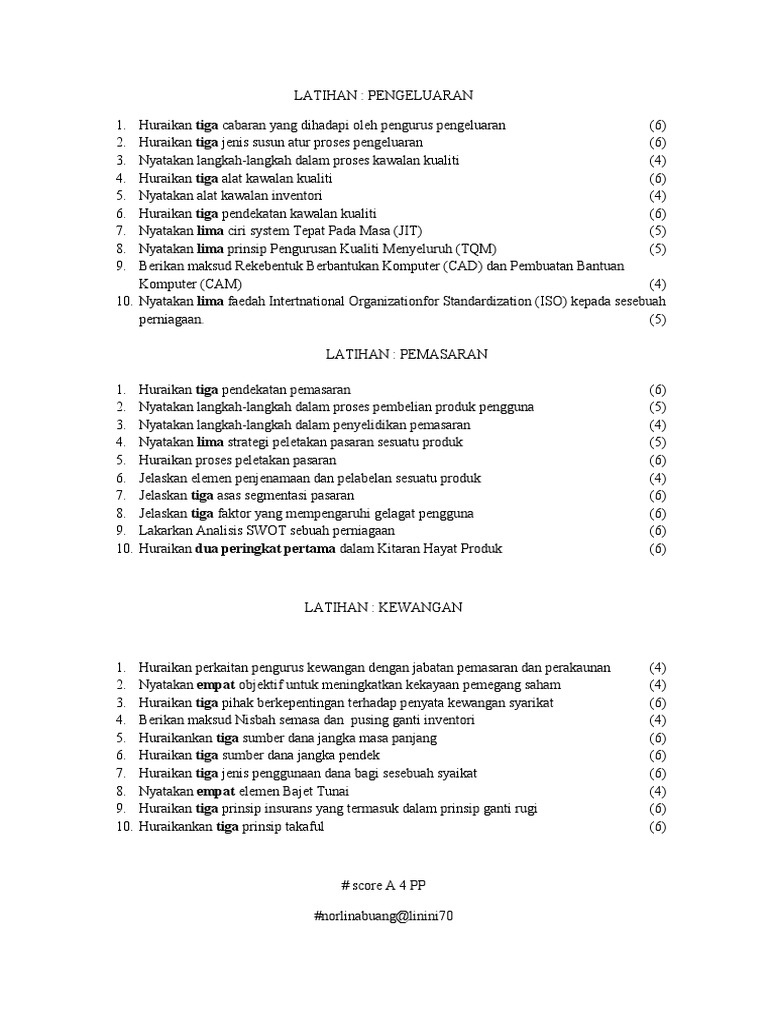 LATIHAN 3 Serangkai | PDF