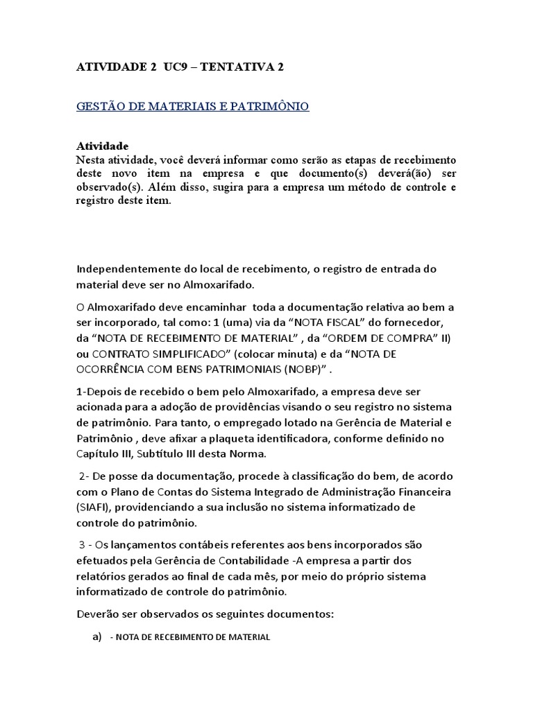 Atividade 2 Uc9 14-09-2022 - Tentativa 2 | PDF