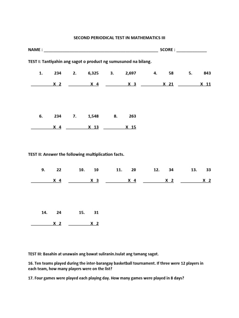 PT Mathematics 3 q2 | PDF | Mathematics