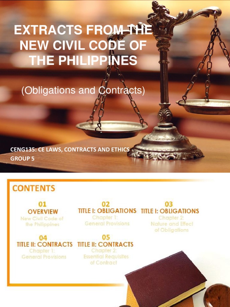 Philippine Civil Code: Obligations & Contracts | PDF | Law Of ...