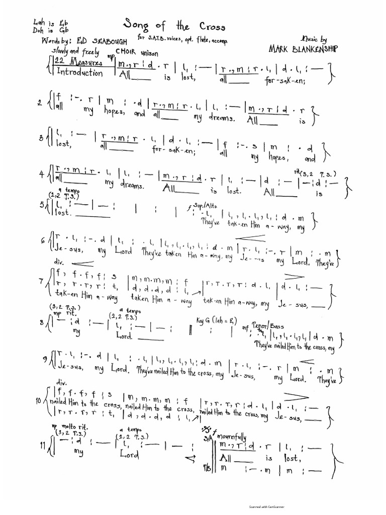 Song of The Cross - Blankenship | PDF