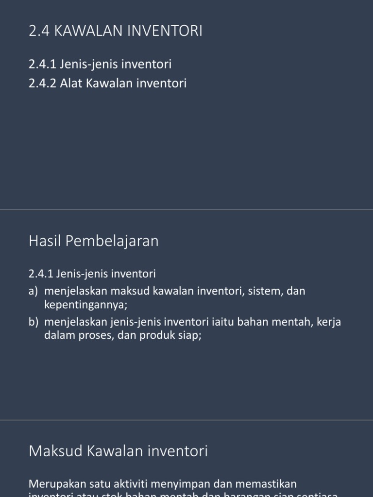 2.4 Kawalan Inventori | PDF | Pengelolaan Keuangan & Uang | Komputer