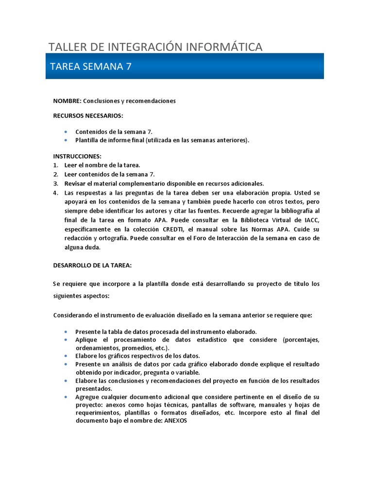 S7 Tarea TALII1301 | PDF