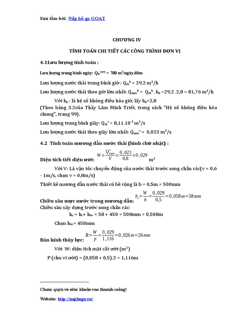 (Naphoga - VN) Tinh Toan Chi Tiet Cac Cong Trinh Don VI | PDF