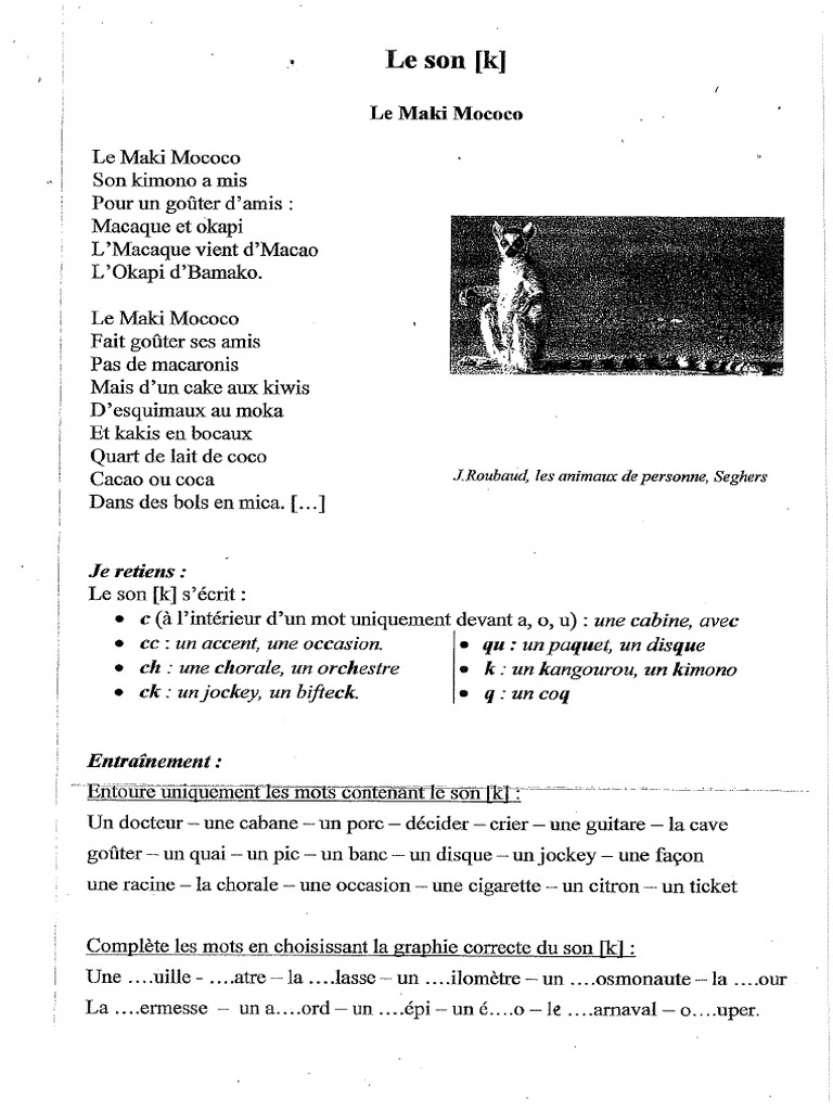 Sons CE2 CM1 | PDF