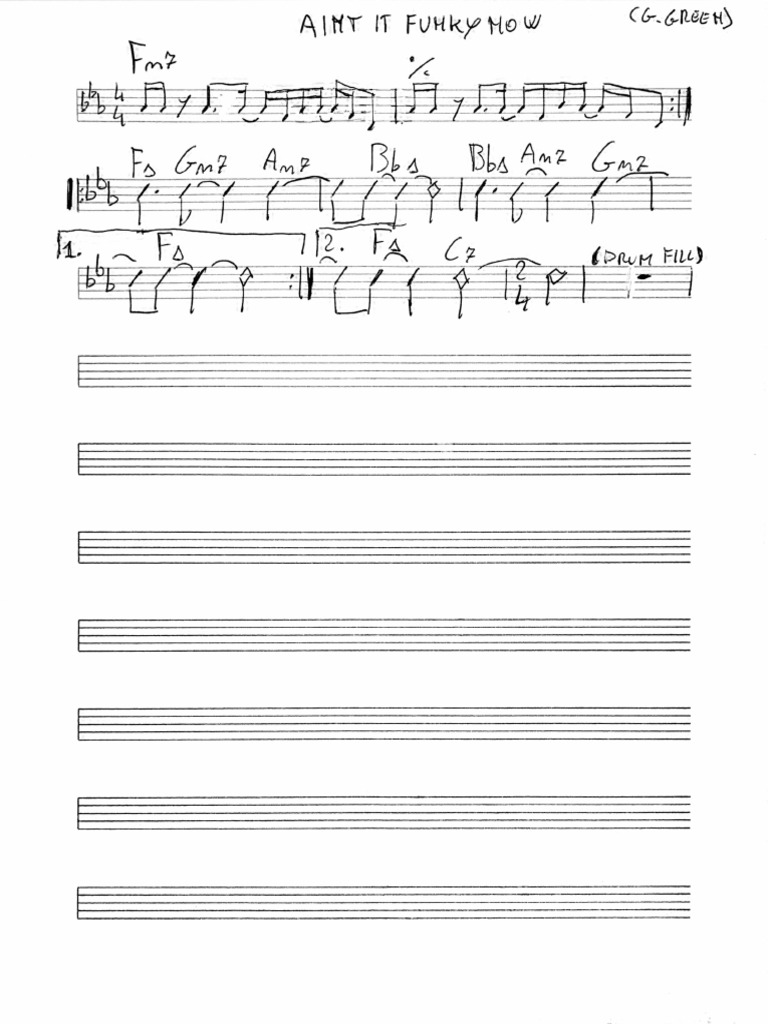 Ain't It Funky Now - G. Green | PDF