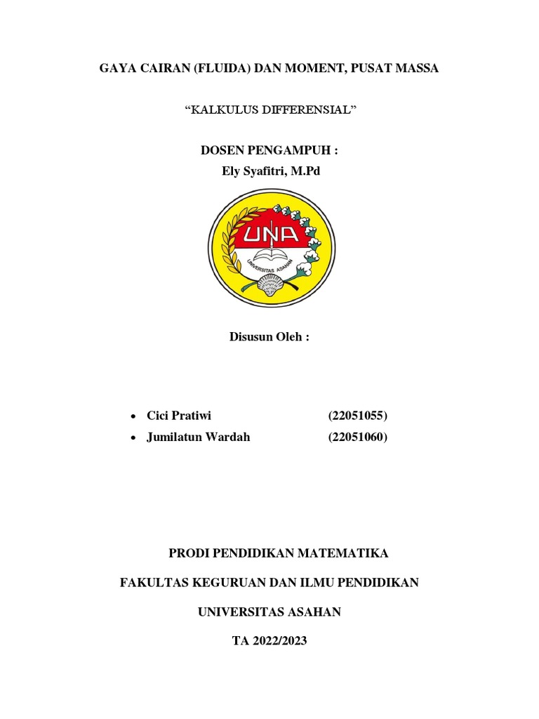 Makalah Kalkulus Penggunaan Integral | PDF | Sains & Matematika | Kajian Bahasa Asing