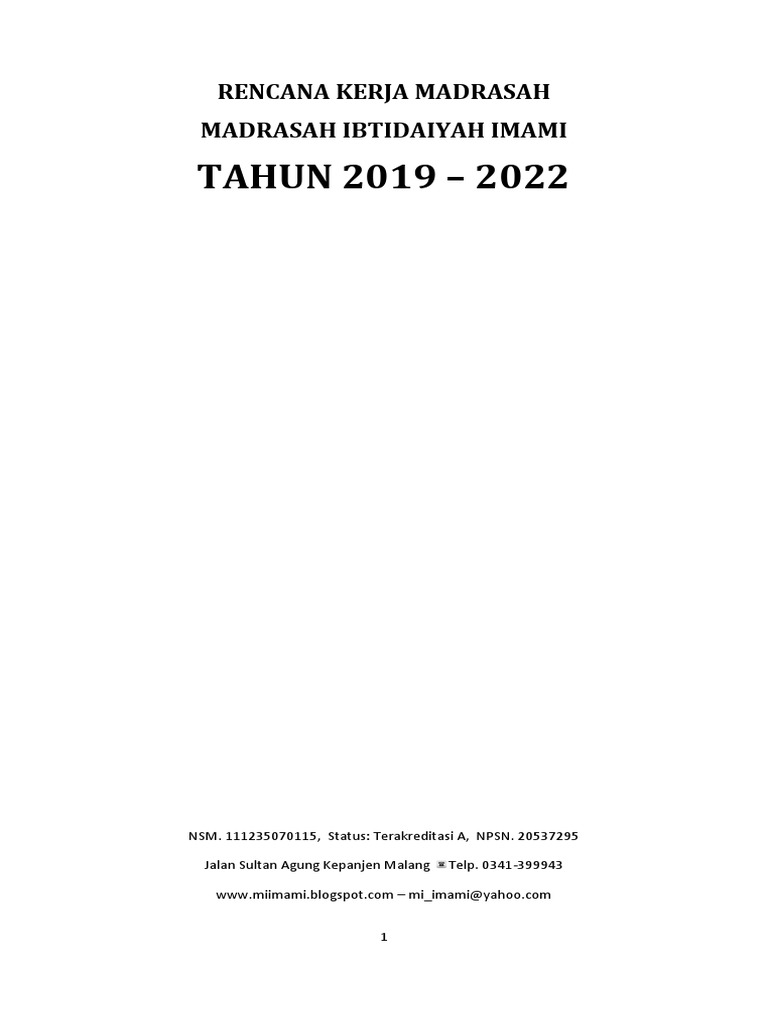 RKM Mi Imami 2019 - 2022 | PDF