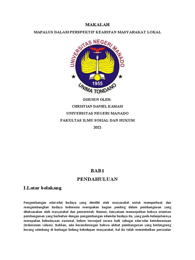 Arti dan Perkembangan Mapalus | PDF