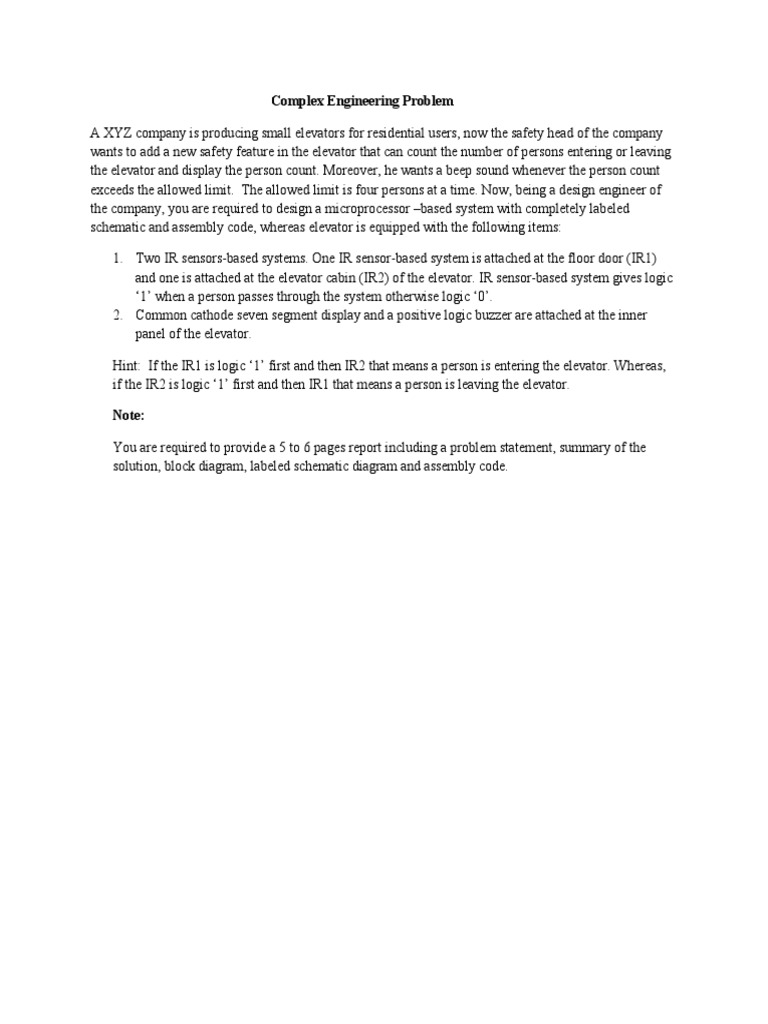 Complex Engineering Problem Fa2022 Pdf 