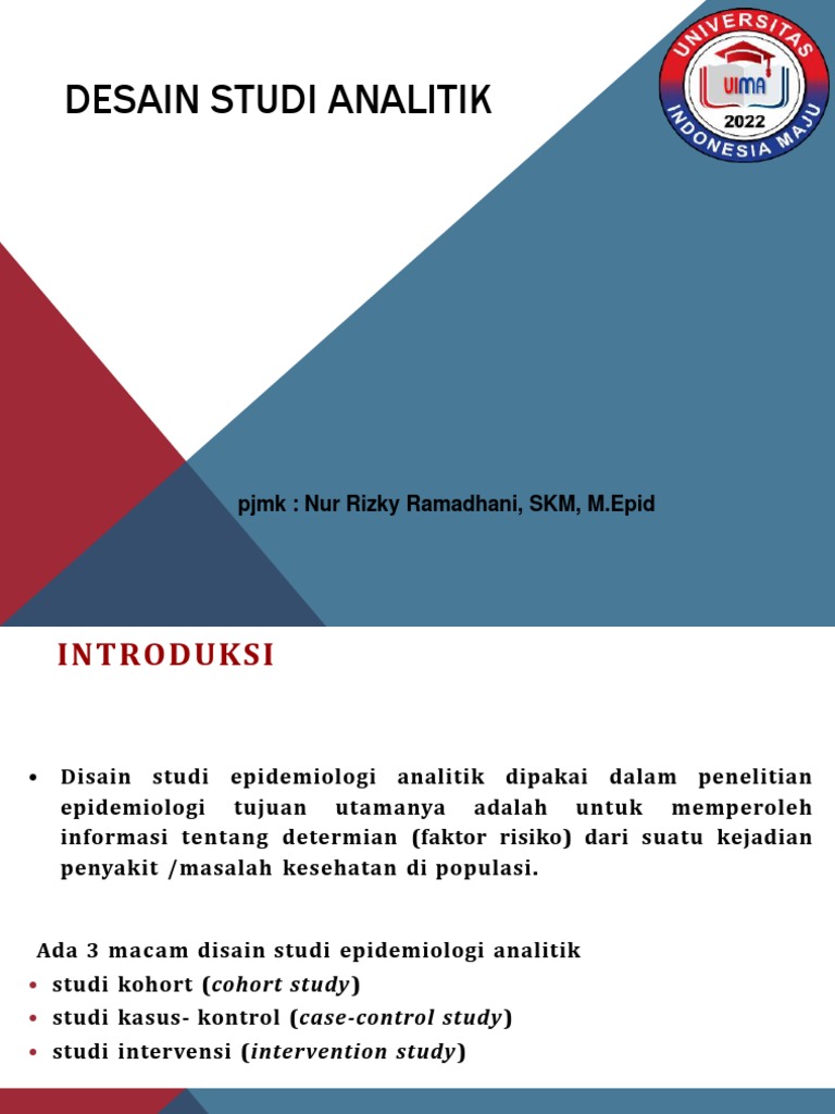 8 Desain Studi Analitik | PDF