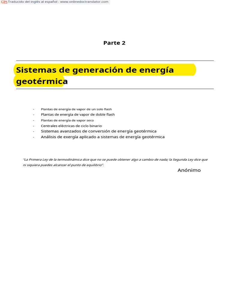 Single Flash Steam Power Plants - En.es | PDF