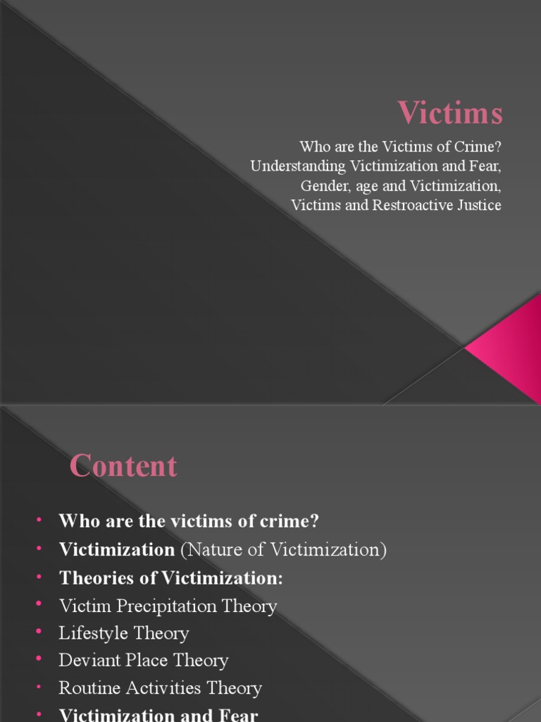 Victims and Victimization | PDF | Victimisation | Restorative Justice