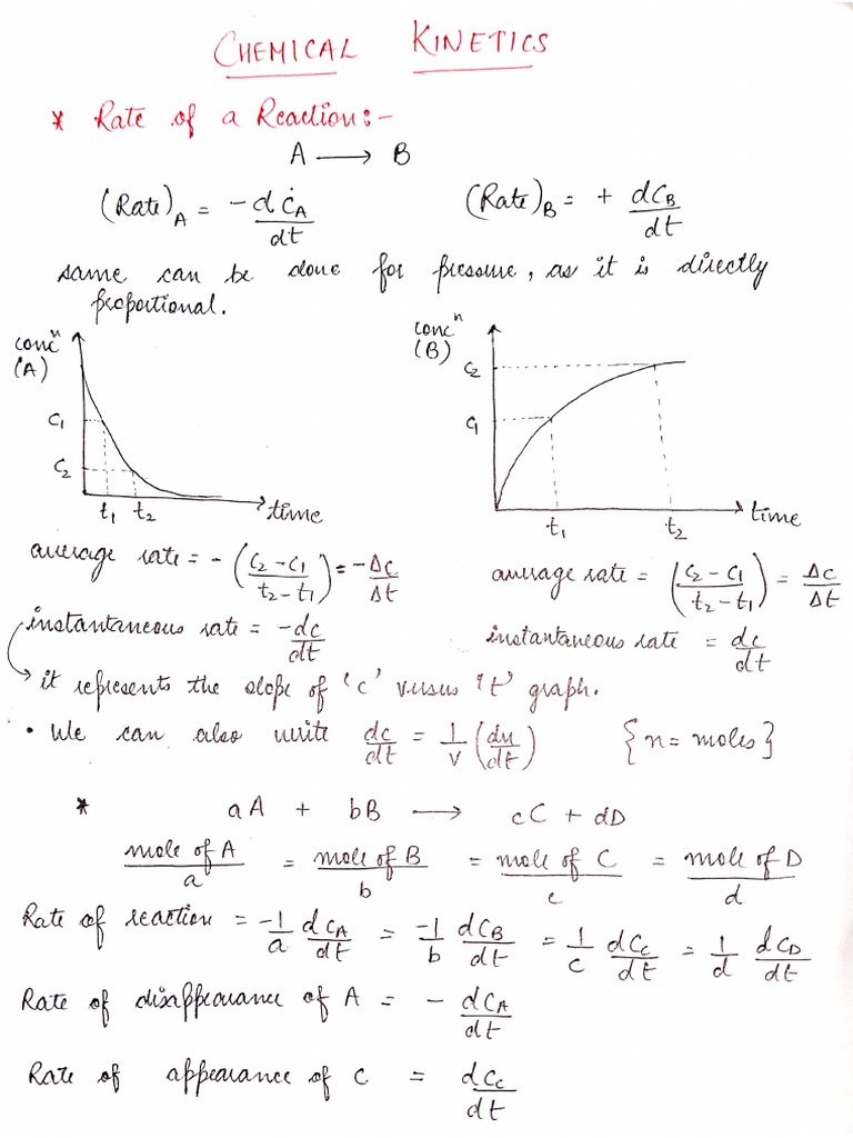 Chemical Kinetics | PDF