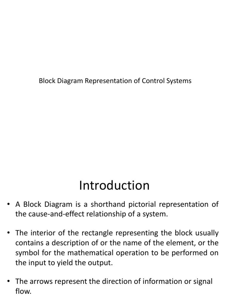 Block Diagram Representation of Control Systems | PDF | Control Theory ...