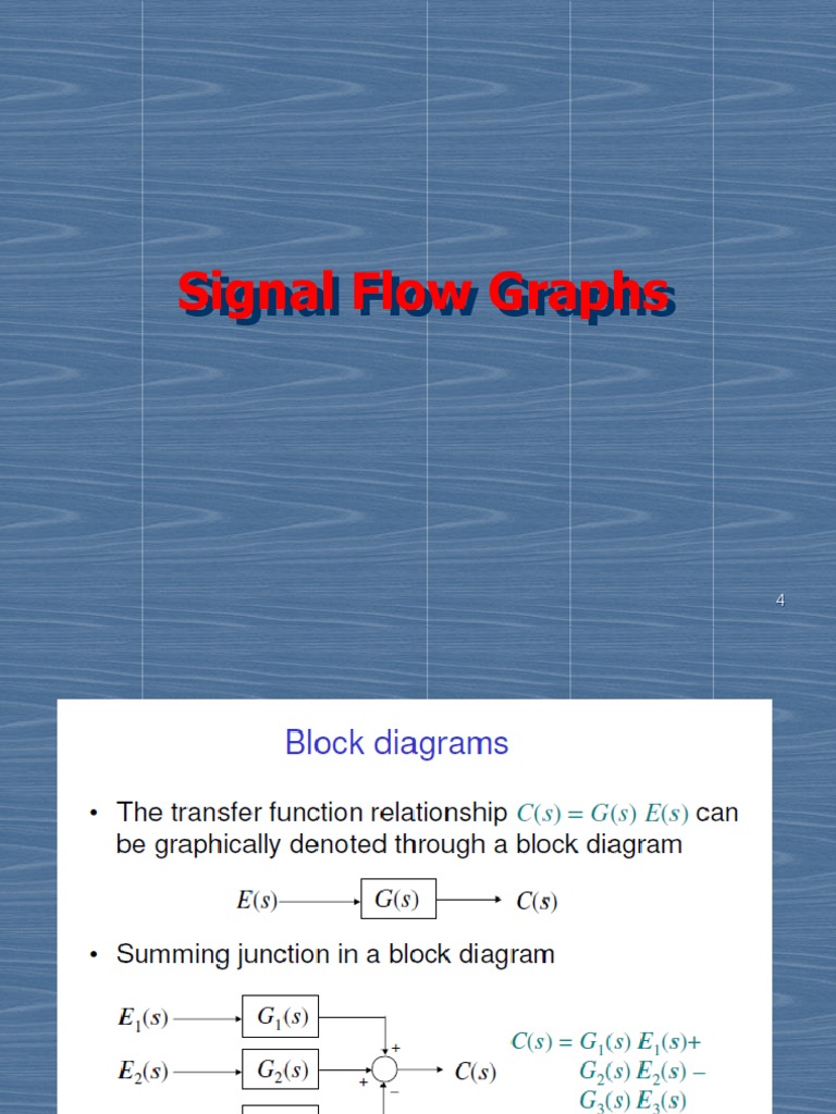 Signal Flow Graphs Lecture | PDF | Mathematics | Mathematical Relations Signal Flow Graphs Lecture | PDF | Mathematics | Mathematical Relations