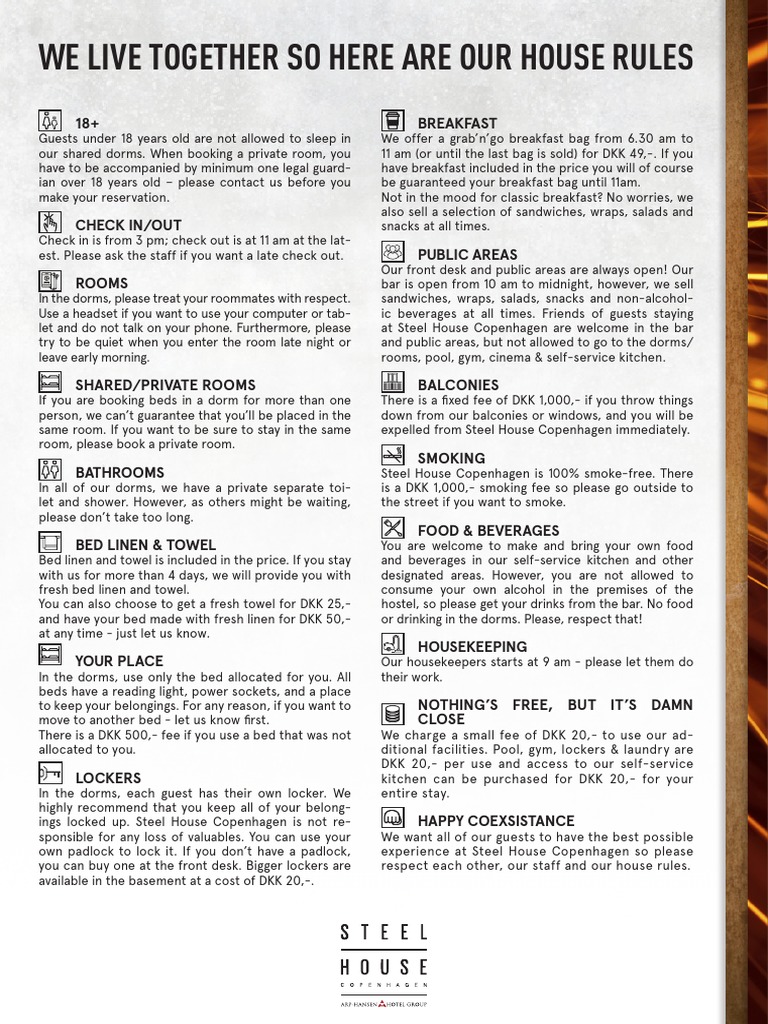 House Rules | PDF | Dormitory