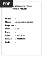 Physics Class 12 Project | PDF | Diffraction | Electrodynamics