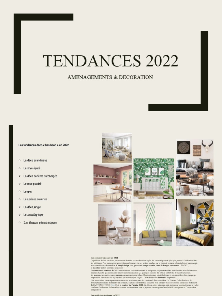 TENDANCES DESIGN INTERIEUR 22 | PDF | Couleur | Techniques artistiques