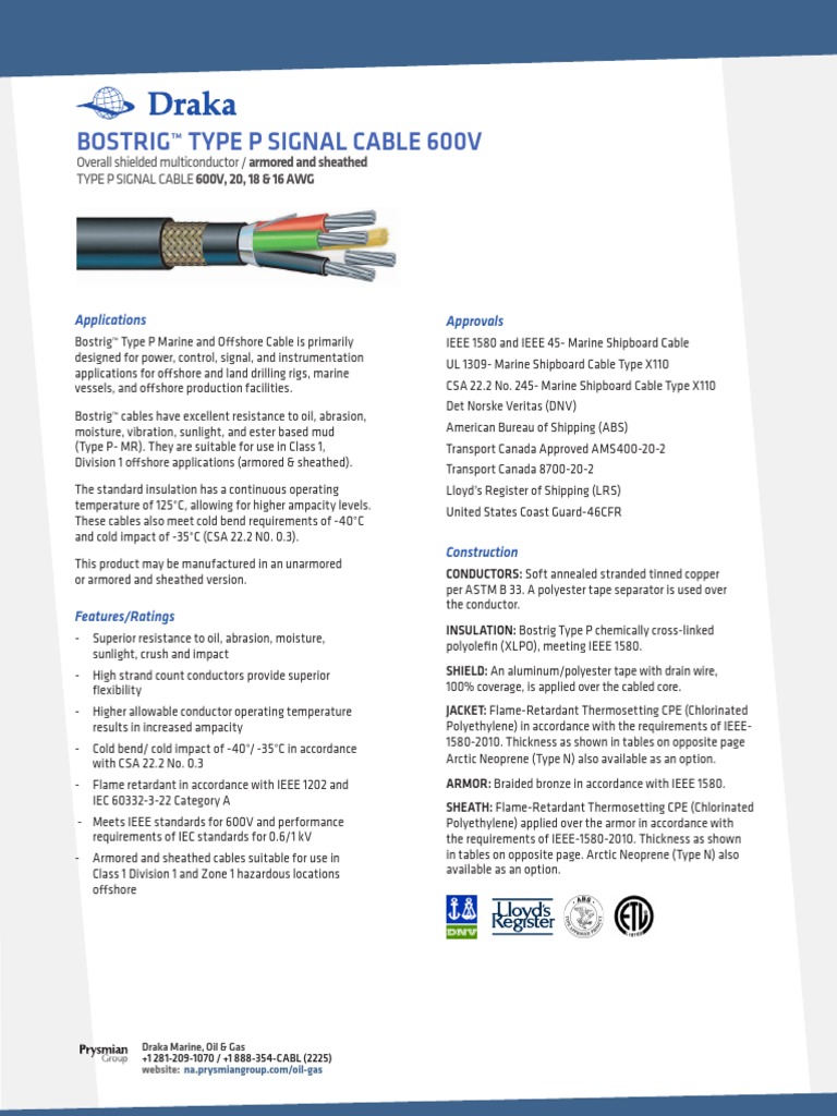 Control and Signal Cable | PDF | Electrical Conductor | Insulator ...